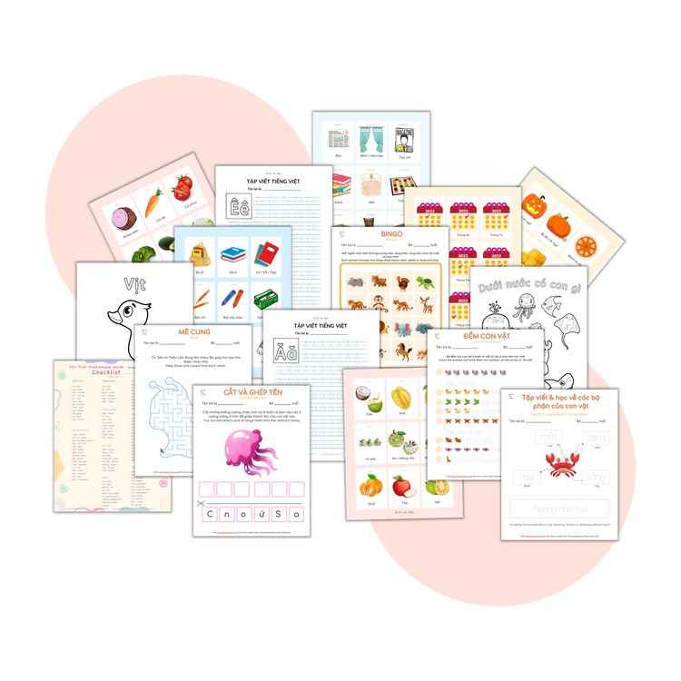 Vietnamese Library For Kids | Free Printable Flashcards, Worksheets ...